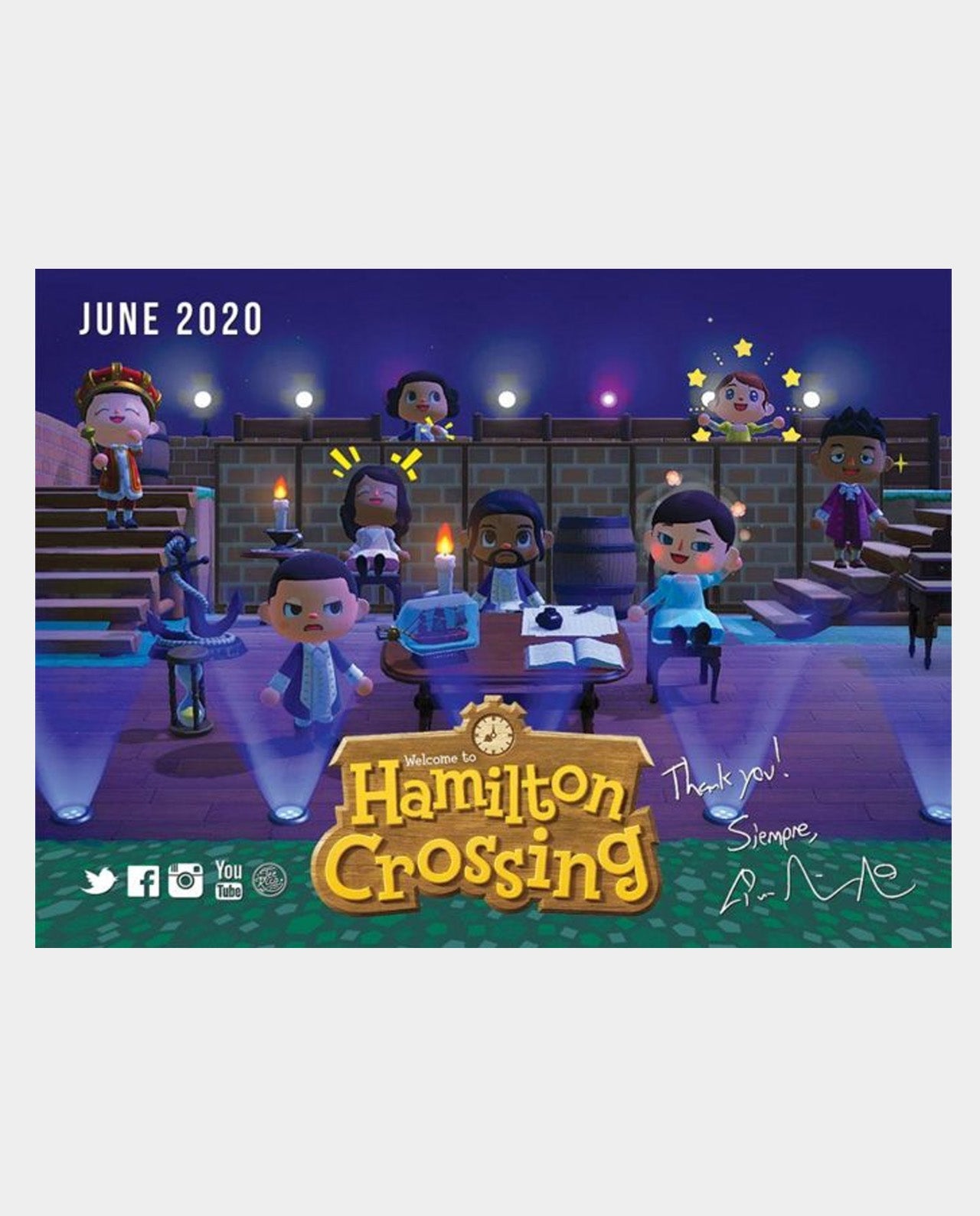 Lin-Manuel June '20 3X4 Thank You Card - Hamilton Crossing – TeeRico by ...