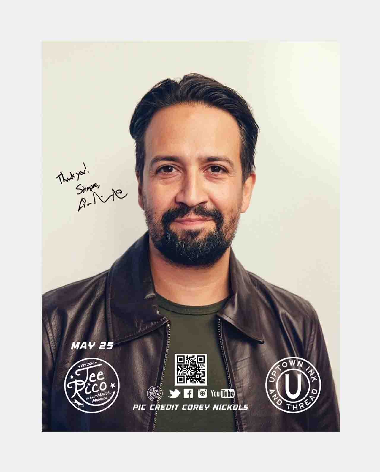 Lin-Manuel May '25 3X4 Thank You Card - Portait – TeeRico by Lin-Manuel